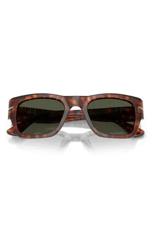 Persol 52mm Square Sunglasses - Havana/green