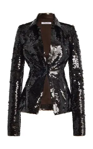 LAQUAN SMITH Sequined Button-down Top