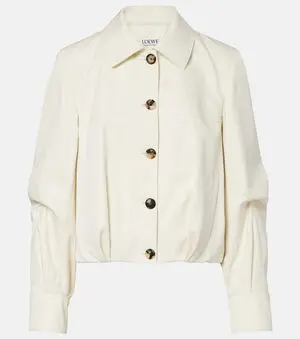 Loewe Cotton And Silk Blouson Jacket - White