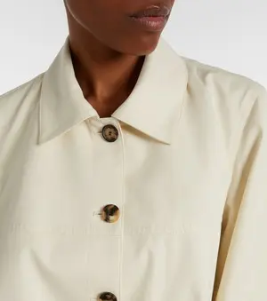 Loewe Cotton And Silk Blouson Jacket - White