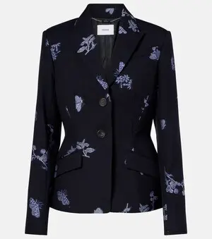 ERDEM Wool And Cotton Jacquard Blazer