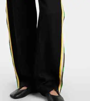 Loewe Wide-leg Wool Pants - Black
