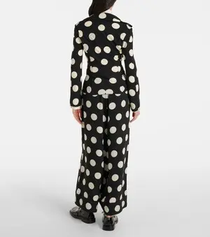 Junya Watanabe Polka-dot Wide-leg Pants - Black