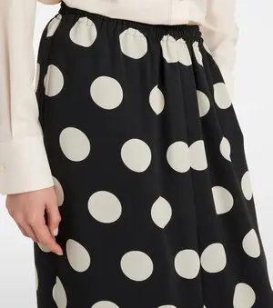 Junya Watanabe Polka-dot Wide-leg Pants - Black