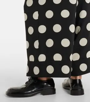 Junya Watanabe Polka-dot Wide-leg Pants - Black