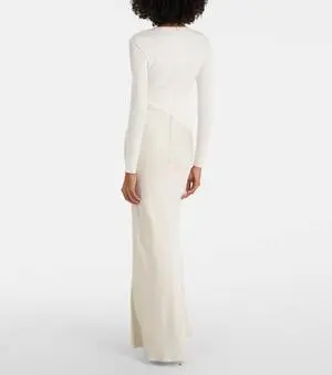 Roland Mouret Satin And Jersey Gown