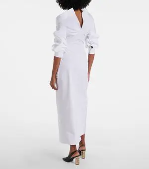 Givenchy Draped Cotton Poplin Shirt Dress