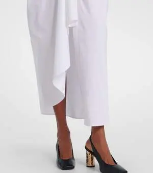 Givenchy Draped Cotton Poplin Shirt Dress