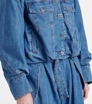 Loewe Gathered Denim Jacket