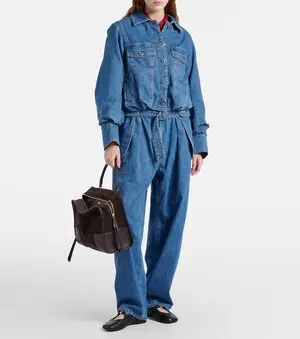 Loewe Gathered Denim Jacket
