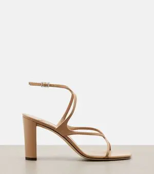 JIMMY CHOO Azie Leather Sandals - Beige