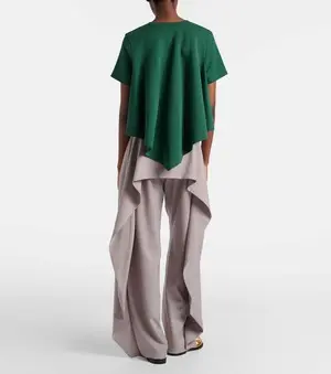 Loewe Draped Wool Wide-leg Pants