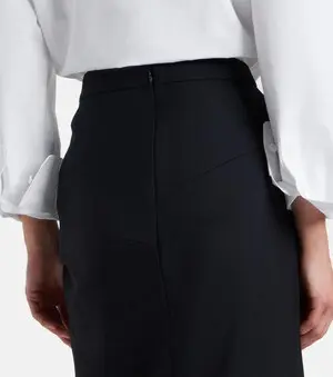 Givenchy Wool And Mohair Midi Skirt