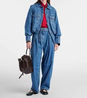 Loewe Belted Wide-leg Jeans - Blue