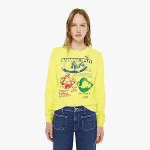 MOTHER The Camper Banana Split Sweatshirt - Red