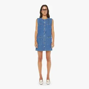 MOTHER The Stashed Picky Mini Denim Dress