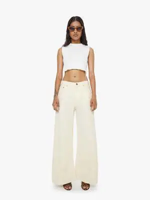 MOTHER Petite Wide Leg Jeans - White