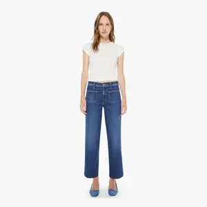 MOTHER The Patch Pocket Mid Rise Maven Ankle Cocktail Hour Jeans - Blue
