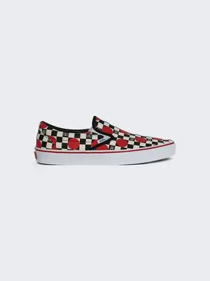 Valentino Garavani Vans Slip-on Sneaker With Vlogo Checkerboard And Polka Dot Detail - Red