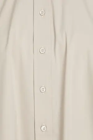 Brunello Cucinelli Embellished Cotton-blend Poplin Shirt - Beige