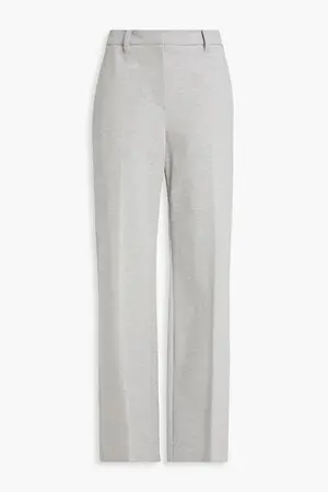 Brunello Cucinelli Cotton-blend Jersey Wide-leg Pants - Light Gray