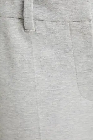 Brunello Cucinelli Cotton-blend Jersey Wide-leg Pants - Light Gray
