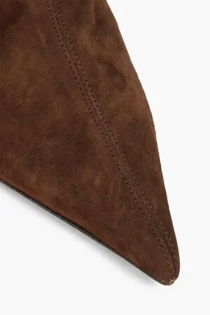 Amina Muaddi Fiona Suede Thigh High Boots