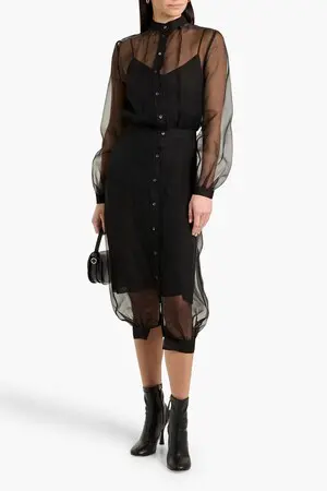 Thom Browne Silk-crepon Midi Dress