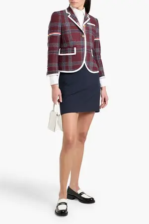 Thom Browne Striped Wool-seersucker Mini Skirt