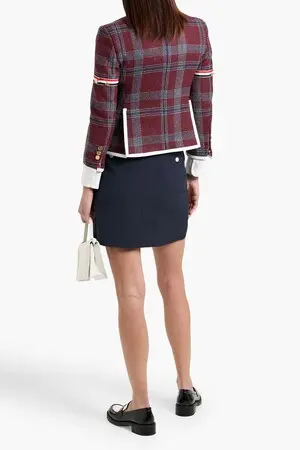 Thom Browne Striped Wool-seersucker Mini Skirt