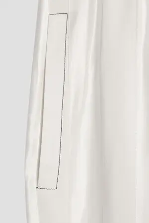 Victoria Beckham Striped Satin-jacquard Wide-leg Pants