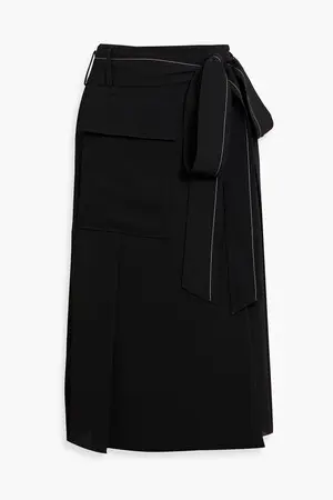 Victoria Beckham Crepe Midi Wrap Skirt
