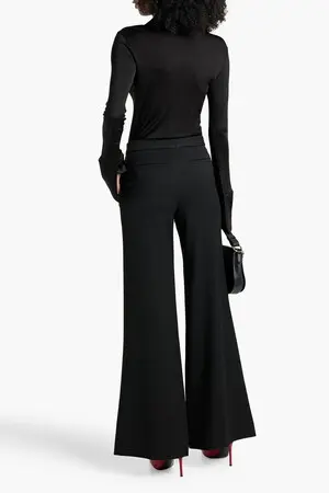 Victoria Beckham Crepe Flared Pants - Black