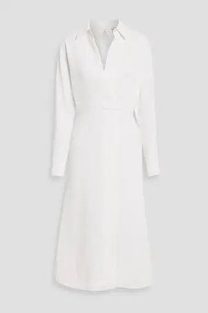 Victoria Beckham Wrap-effect Crepe Midi Dress