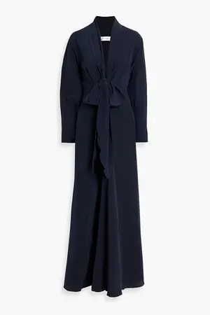 Victoria Beckham Bow-detailed Silk Gown