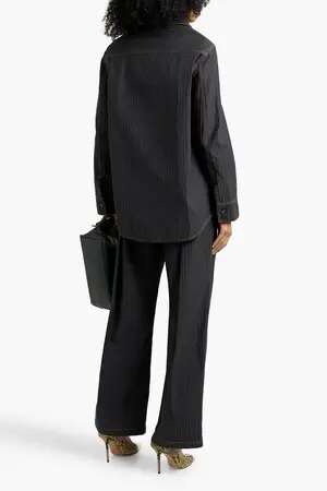 Victoria Beckham Herringbone Denim Shirt
