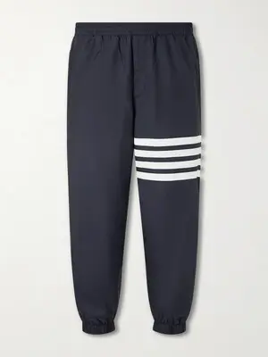 Thom Browne Tapered Striped Ripstop Sweatpants - Blue