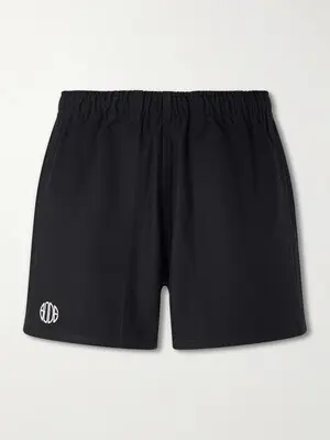 BODE Field Straight-leg Cotton-twill Shorts - Black