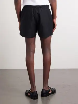 BODE Field Straight-leg Cotton-twill Shorts - Black