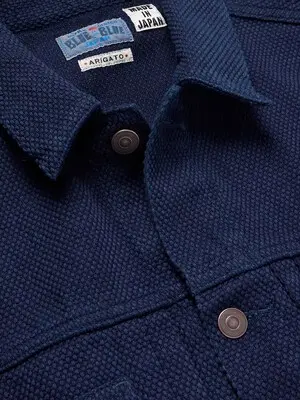 Blue Blue Japan Indigo-dyed Sashiko Cotton Trucker Jacket
