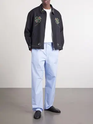 BODE Lucky Draw Embroidered Cotton-twill Blouson Jacket
