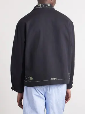 BODE Lucky Draw Embroidered Cotton-twill Blouson Jacket
