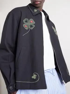 BODE Lucky Draw Embroidered Cotton-twill Blouson Jacket