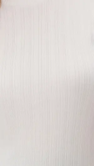 Vince Ribbed Crewneck Top - Bone