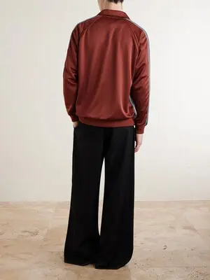 Needles Logo-embroidered Striped Jersey Track Jacket - Orange