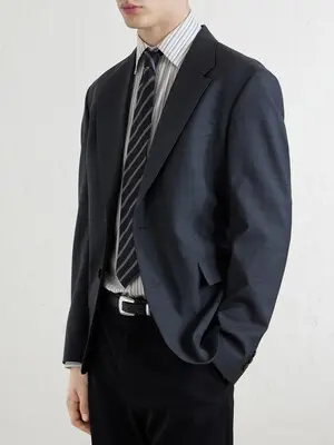 MFPEN Banquet 7cm Striped Silk-jacquard Tie