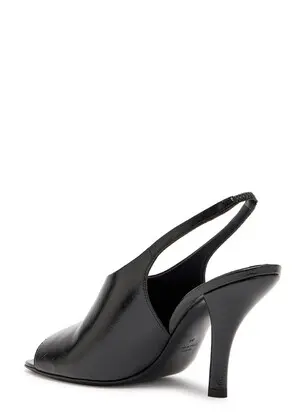 TOTEME Contour 85 Naplack Leather Slingback Sandals - Black