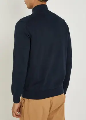 NOW YOU LIVE Woodhouse Half-zip Jumper - Navy