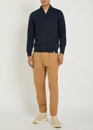 NOW YOU LIVE Woodhouse Half-zip Jumper - Navy
