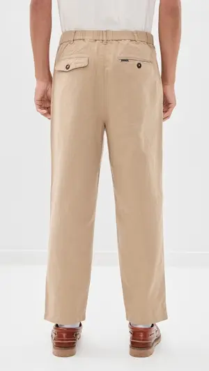 Barbour Cotton Linen Relaxed Trousers - Washed Stone